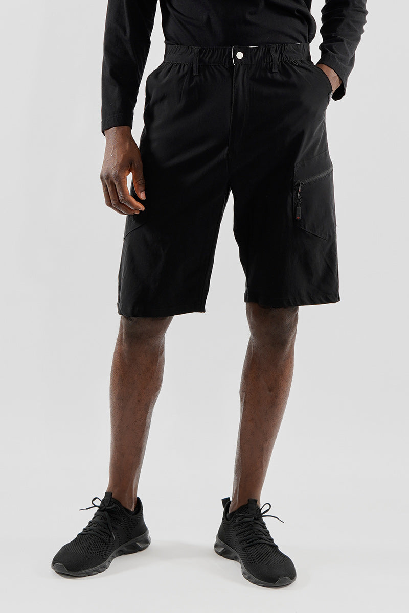 Adventure Bound Cargo Pocket Shorts - Black